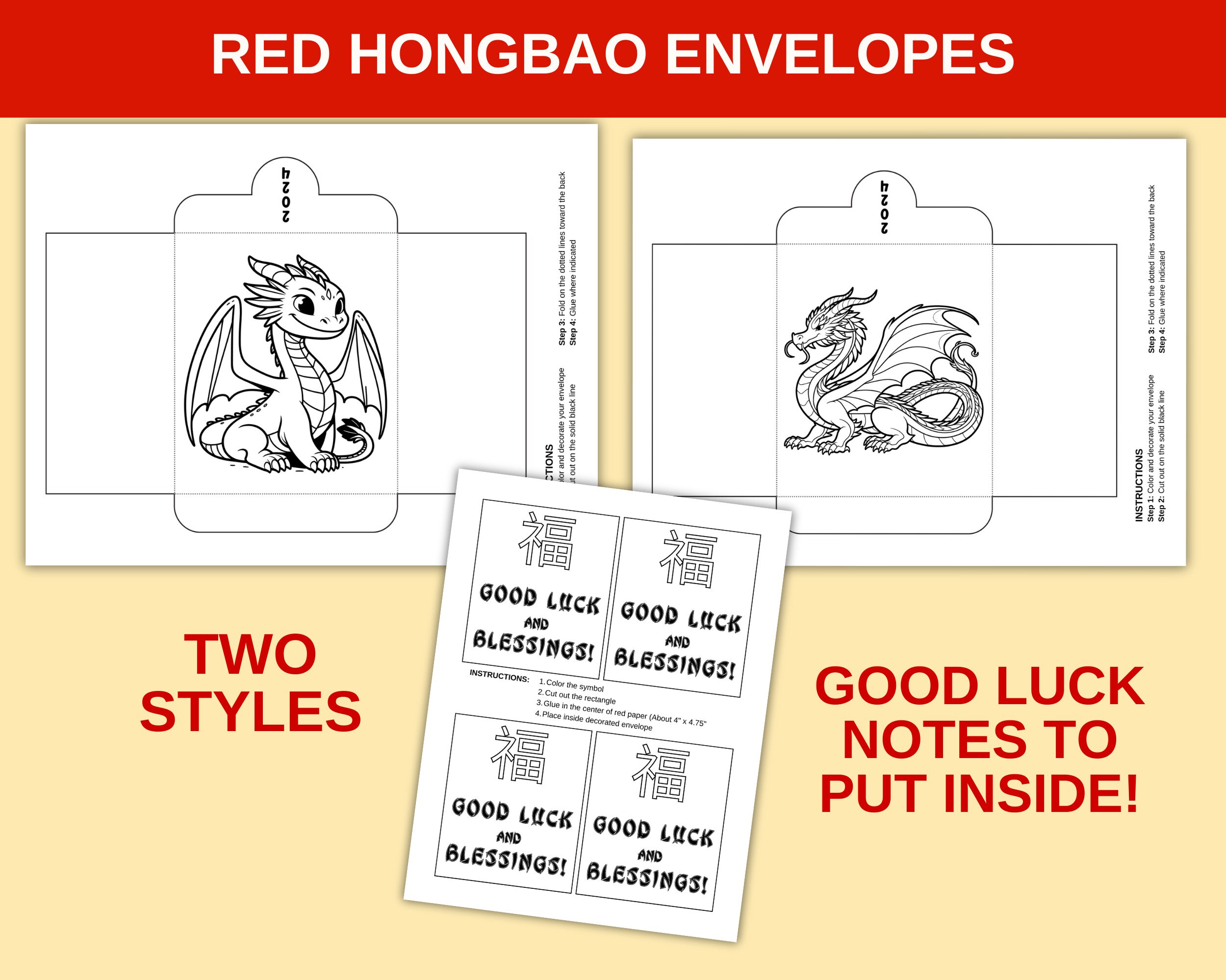 2024 Lunar New Year Activity Bundle: Word Search, Mazes, Coloring Pages ...