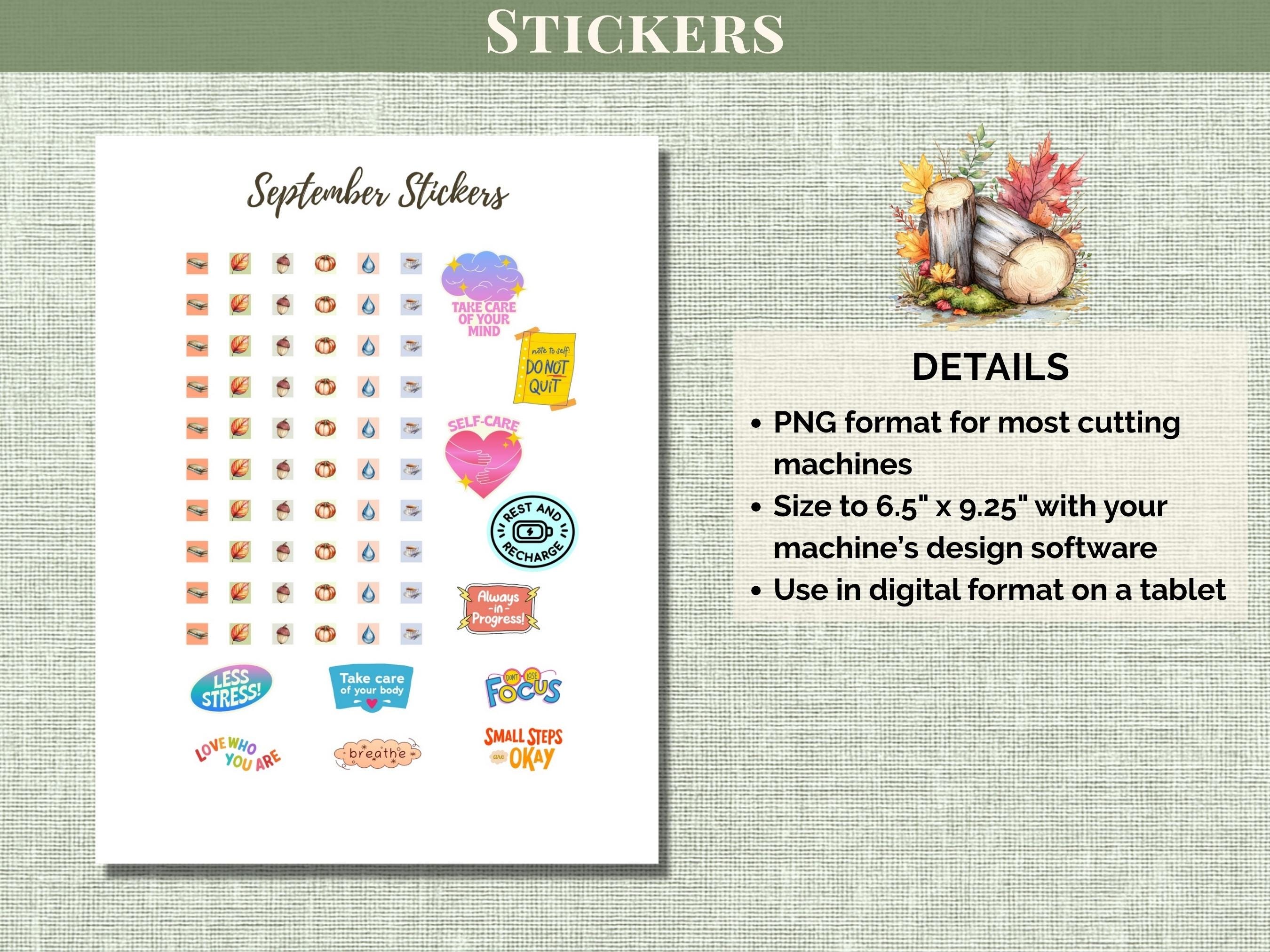September Habit Tracker Kit: Daily Reflections, Quote Cards & Stickers ...