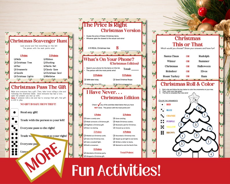 Printable Christmas Game Bundle - Etsy