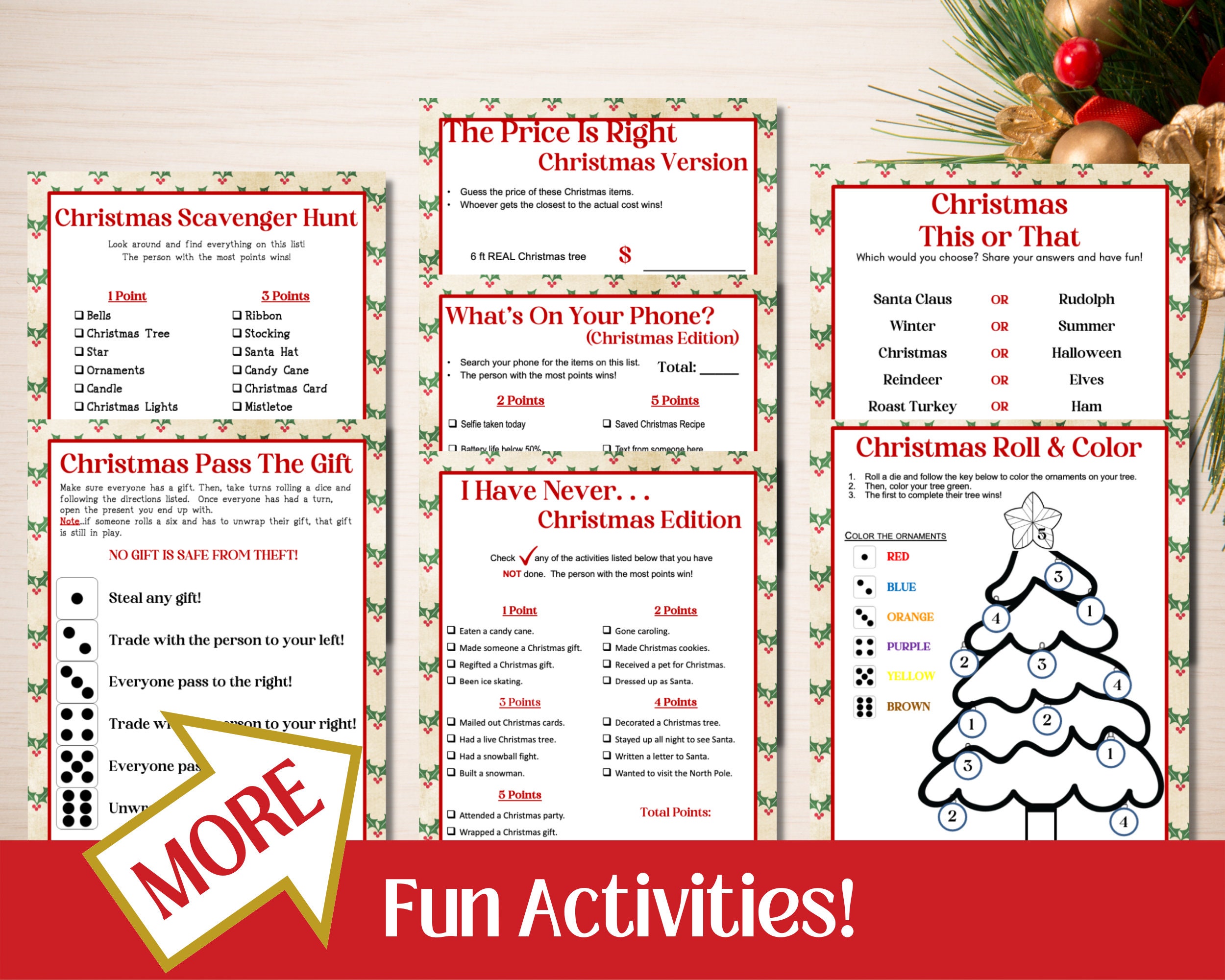 Printable Christmas Game Bundle - Etsy