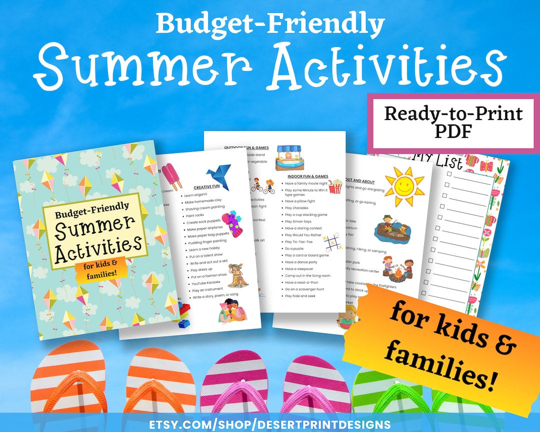 Budget-friendly Summer Activities for Kids - Etsy