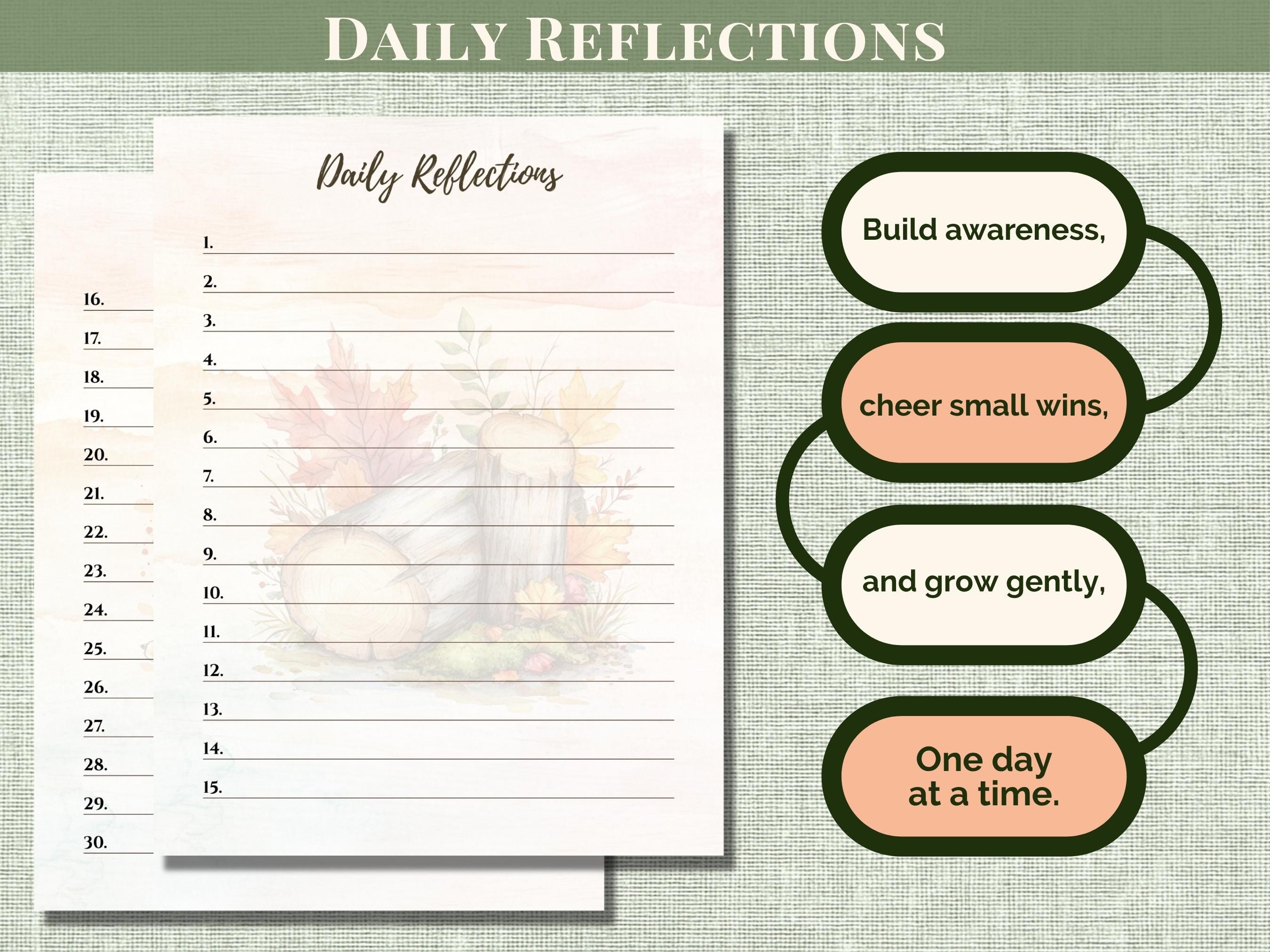 September Habit Tracker Kit: Daily Reflections, Quote Cards & Stickers ...
