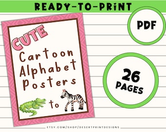Alphabet Poster Classroom ABC Printable Decor Alphabet Sound Wall Mouth ...