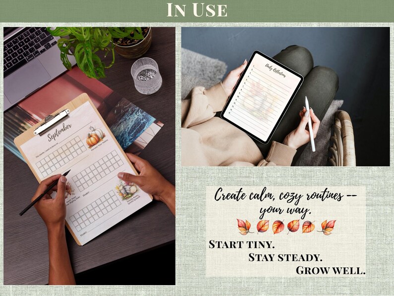 September Habit Tracker Kit: Daily Reflections, Quote Cards & Stickers ...