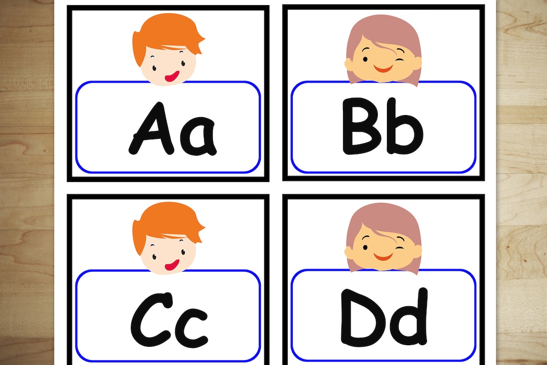 Alphabet Flashcards Printable, Uppercase and Lowercase Letters, ABC ...