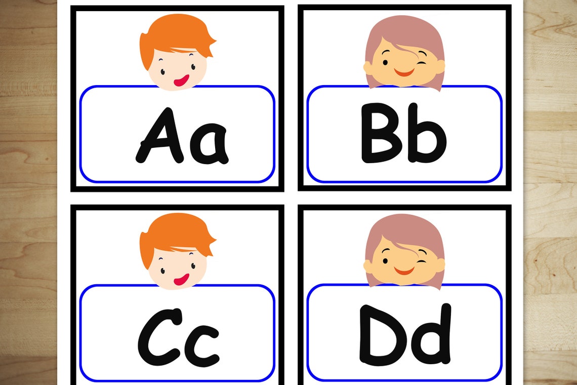 Alphabet Flashcards Printable, Uppercase and Lowercase Letters, ABC ...