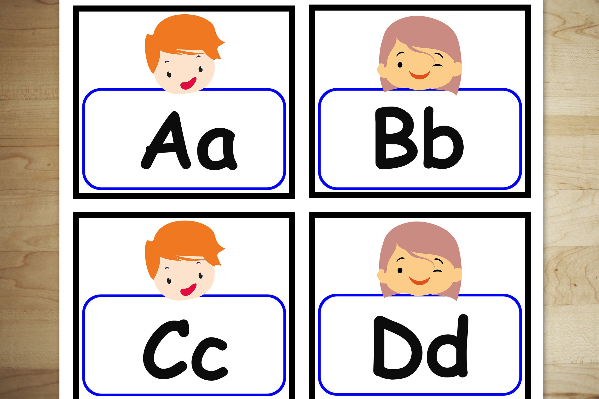 Alphabet Flashcards Printable, Uppercase and Lowercase Letters, ABC ...
