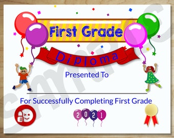 First Grade Graduation Certificate - Etsy