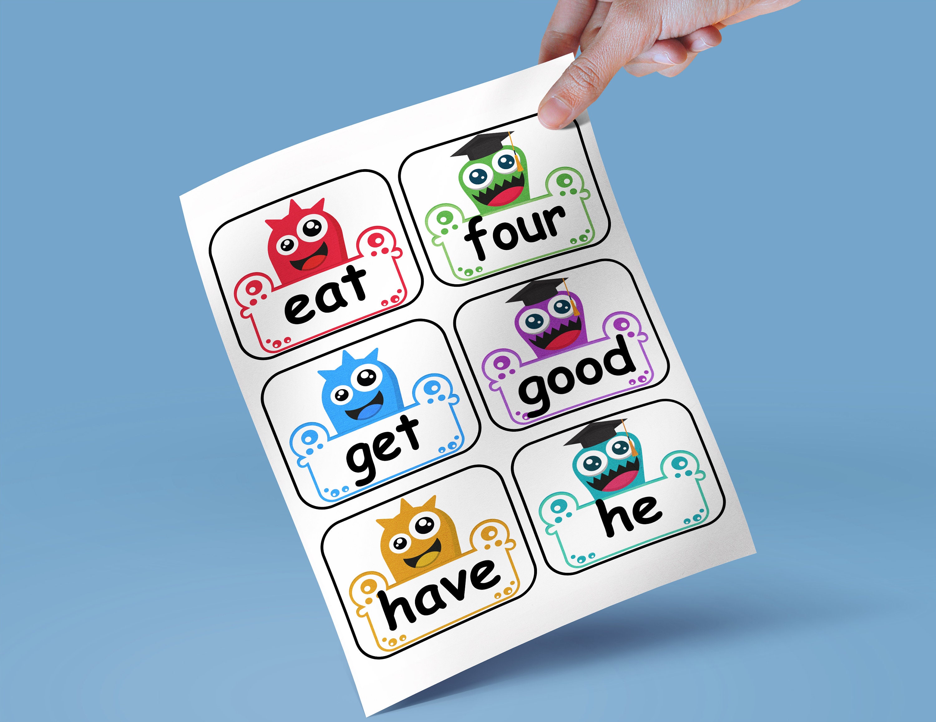 Dolch Sight Words KINDERGARTEN, Sight Word Flash Cards, Printable Sight ...