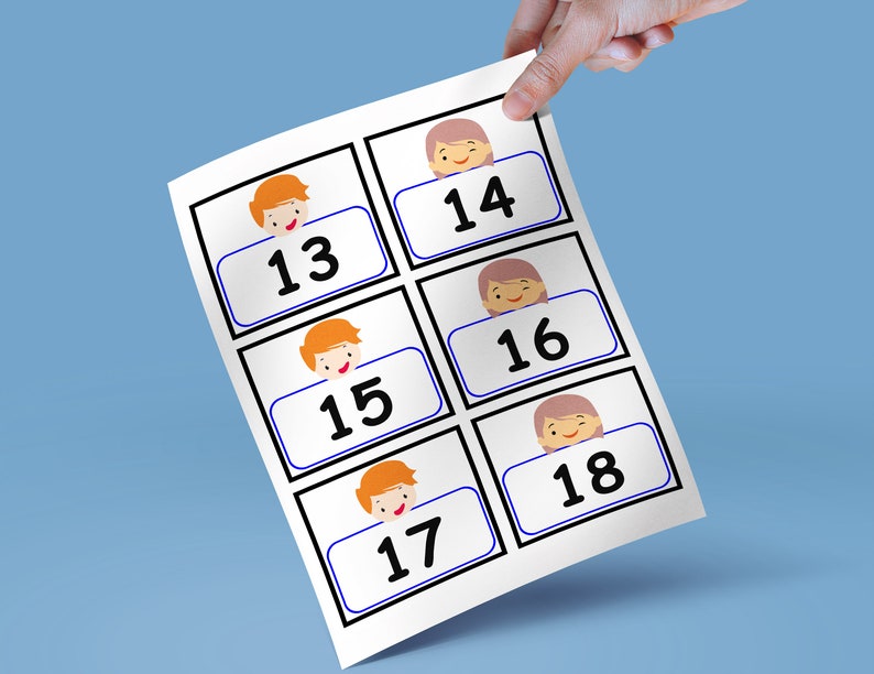 Numbers Flashcards Printable, 1-100 Flashcards Preschool, Kid Theme ...