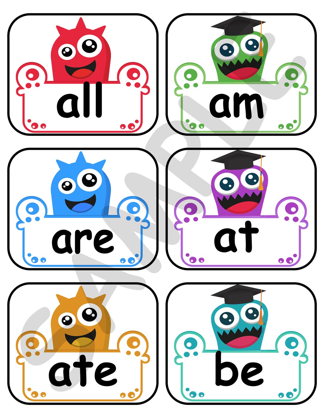 Dolch Sight Words KINDERGARTEN, Sight Word Flash Cards, Printable Sight ...