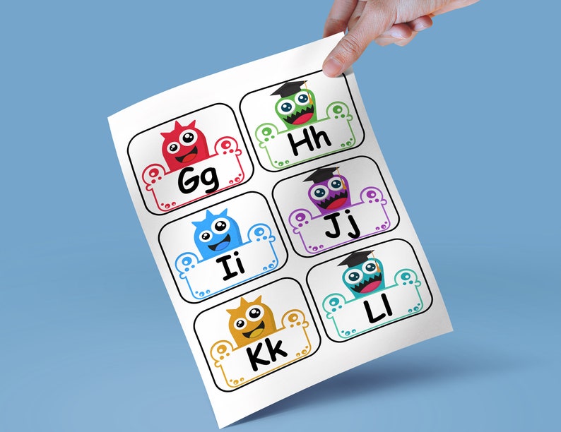 Alphabet Flashcards Printable Uppercase and Lowercase - Etsy