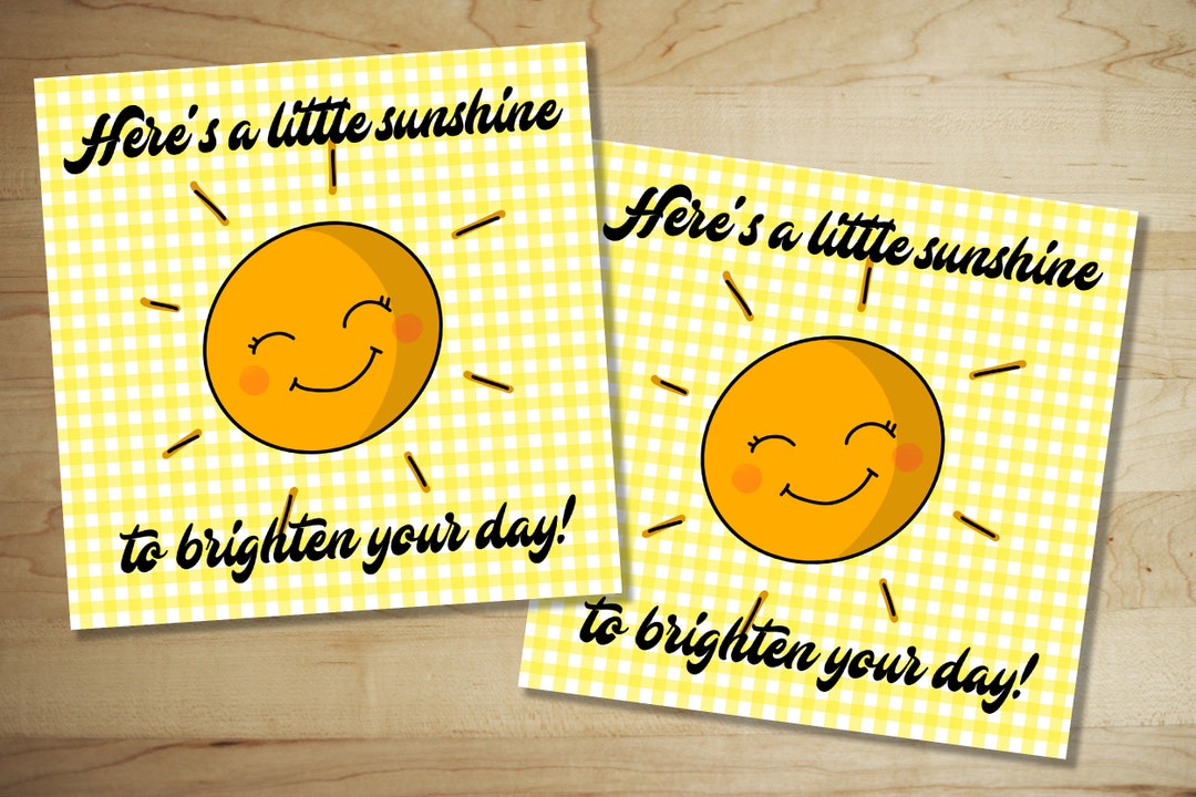 A Little Sunshine to Brighten Your Day Tag Teacher Gift - Etsy
