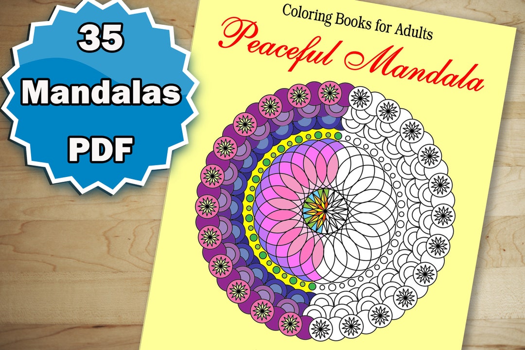 Mandala Coloring Pages for Adults, Peaceful Mandala Vol.1, Mandala ...