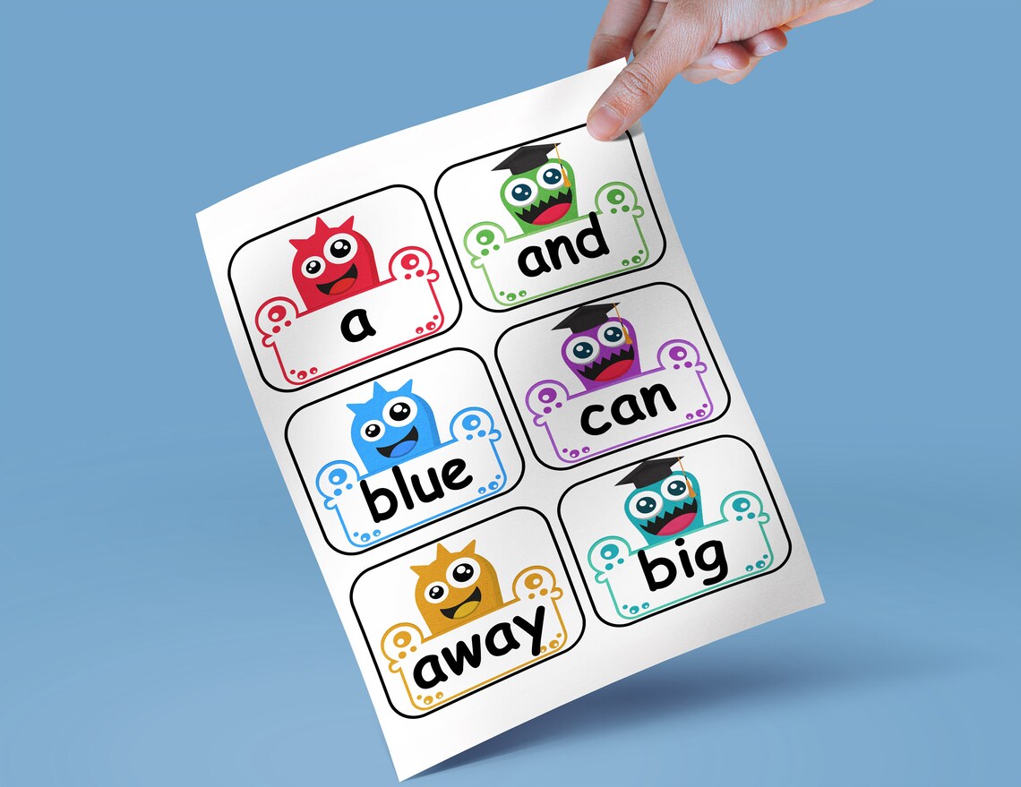 Dolch Sight Words PRE-KINDERGARTEN, Sight Word Flash Cards, Printable ...