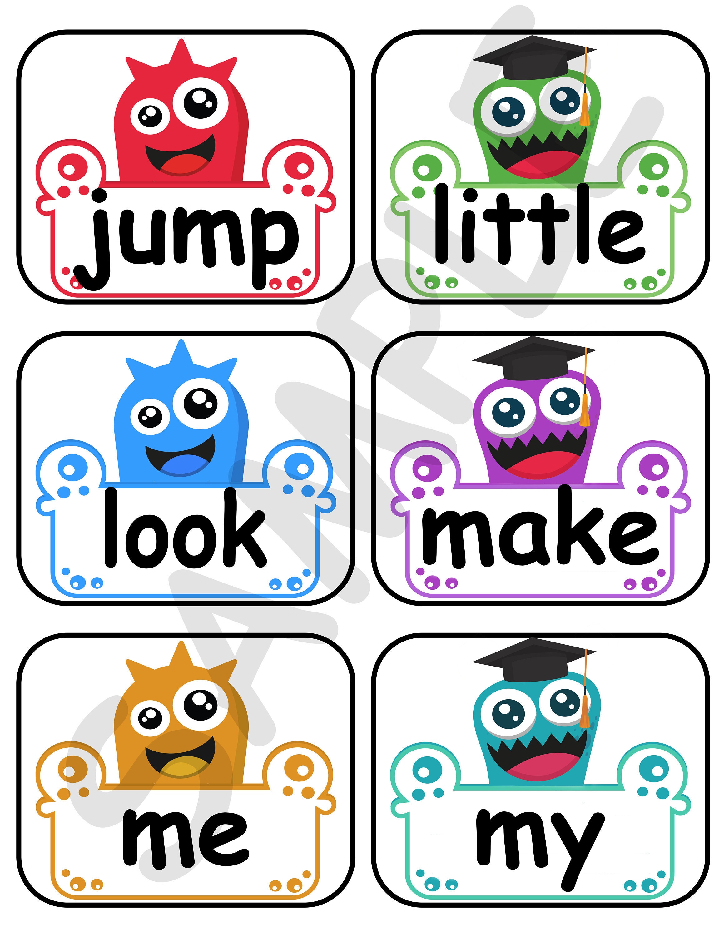Dolch Sight Words PRE KINDERGARTEN Sight Word Flash Cards Etsy