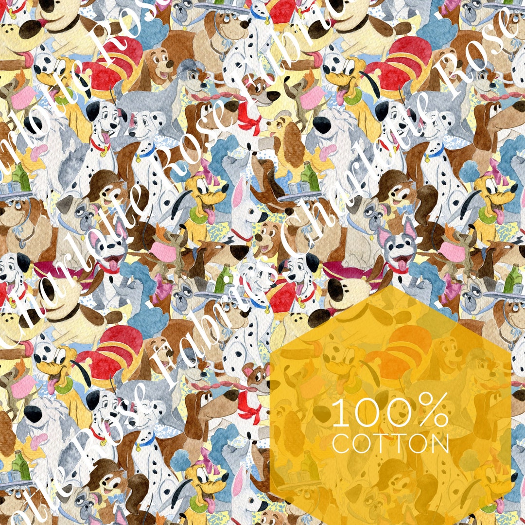 IN STOCK! Disney Dogs Pets Fabric 1 YD 1/2 Yd Fat Quarter - Etsy