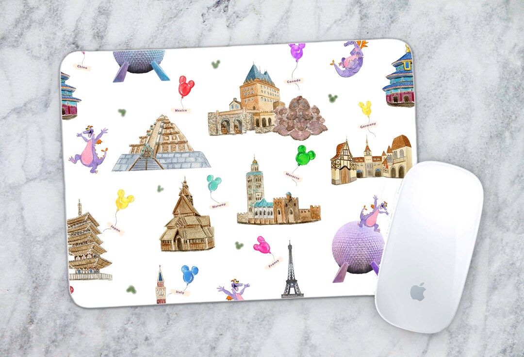 Computer Mousepad Figment Around the World Park Epcot Disney Sketch ...