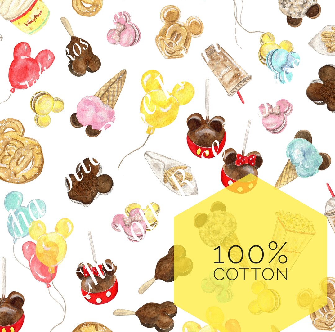 IN STOCK! Cotton Disney Watercolor Treats Cupcake Candy Apple Sundae ...