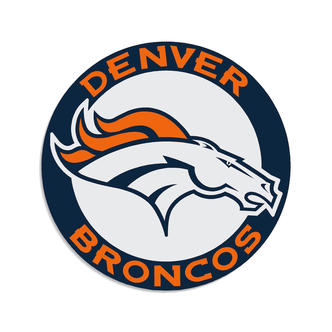 Broncos Car Magnet Round 4 Sizes Available Automotive Quality Car ...