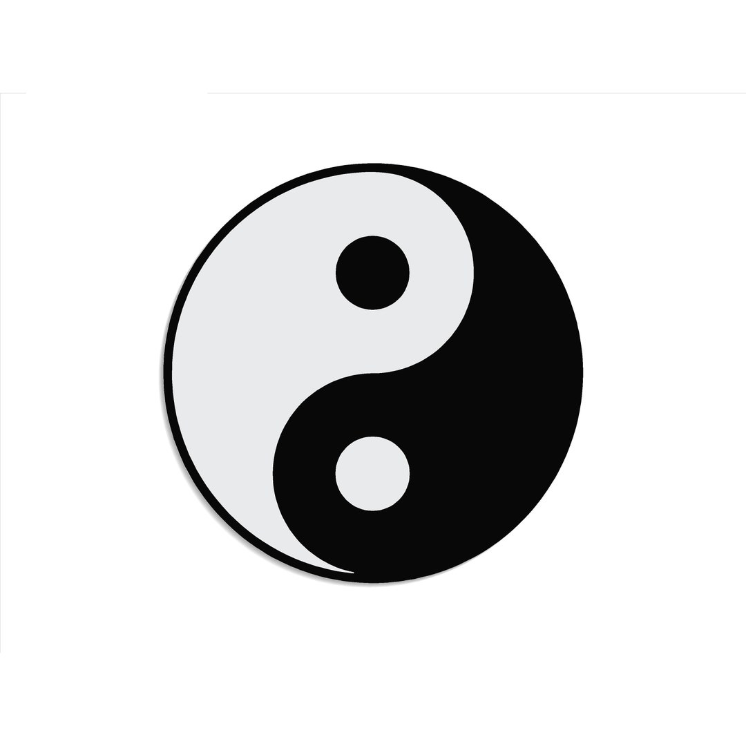 Yin and Yang - Flexible Magnet - 4 Sizes Available - White With Black ...