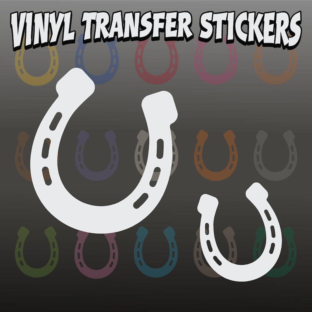 Horseshoe Decals - Two Sizes - Color Selection - Singles & Sets of Four ...