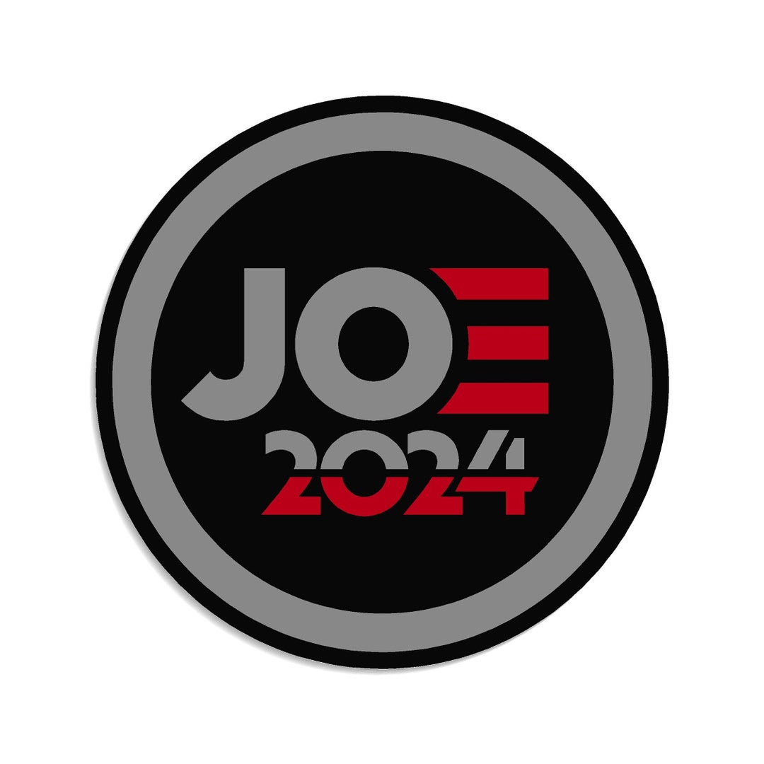 Joe 2024 Car Magnet Round Red & Silver on Black 4 Sizes Available Re ...