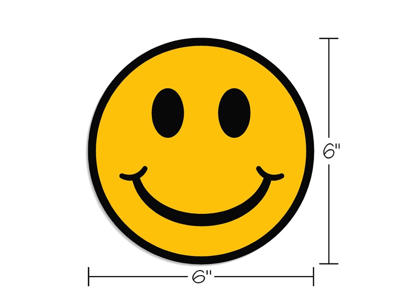 Smiling Face - Flexible Magnet - 4 Sizes Available - Color Selection ...