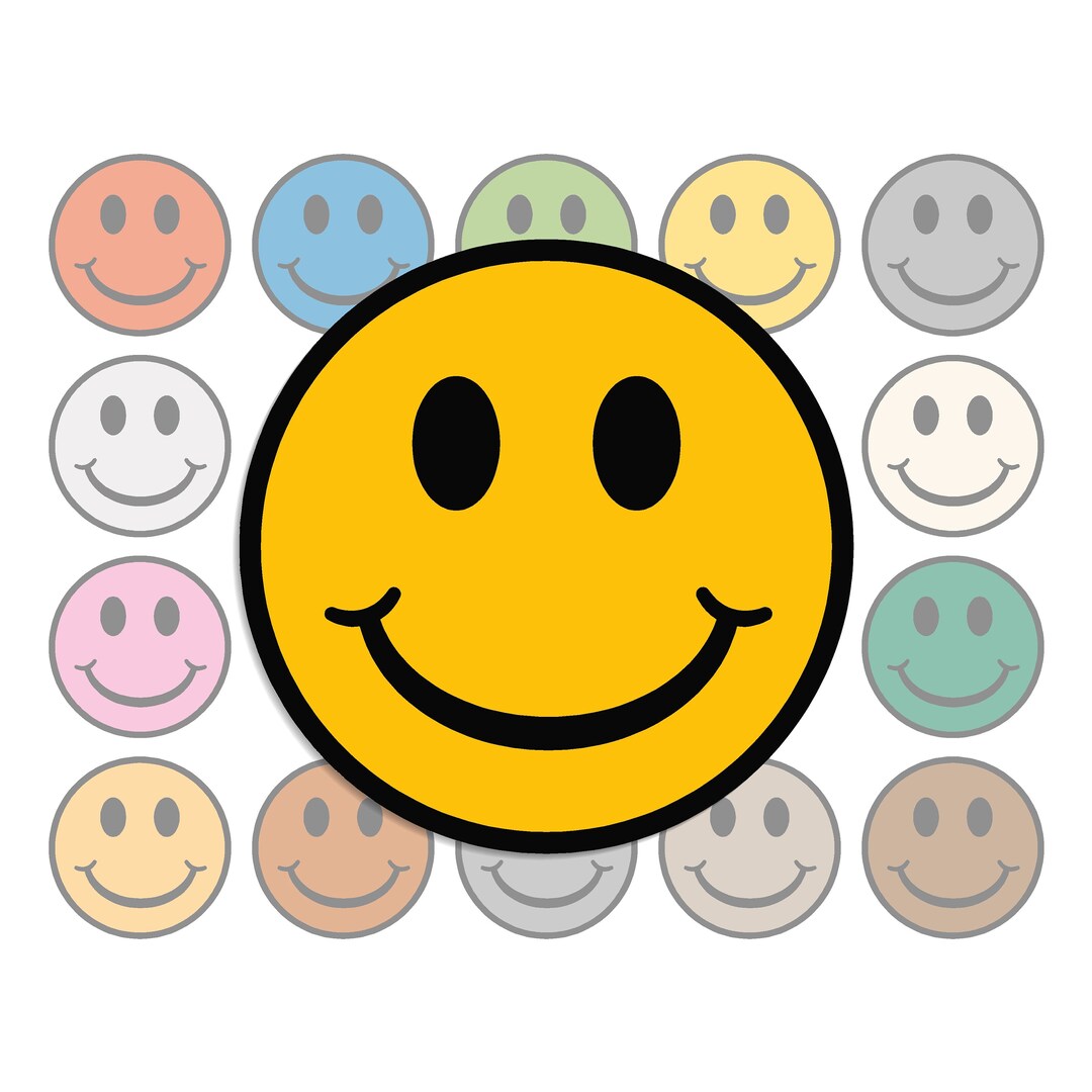 Smiling Face - Flexible Magnet - 4 Sizes Available - Color Selection ...