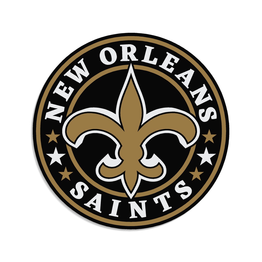 Saints Car Magnet Round Gold and White on Black 4 Sizes Available ...
