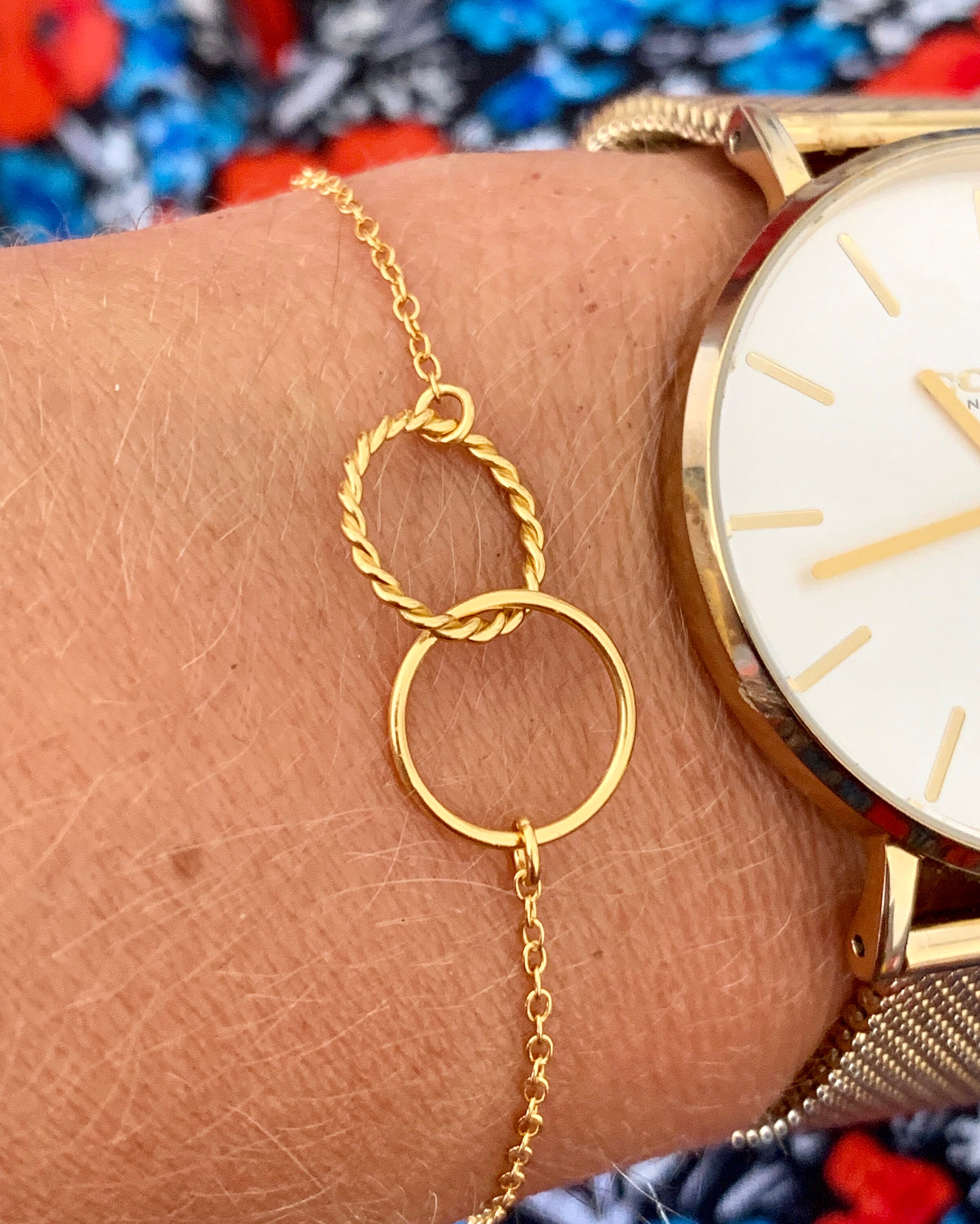 Pulsera Gold Infinity Circle - Etsy España
