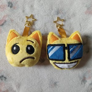 Plushie Cat AJ Emotes Keychain - Etsy