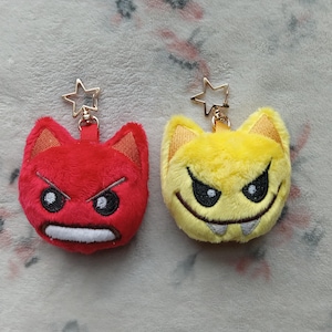 Plushie Cat AJ Emotes Keychain - Etsy