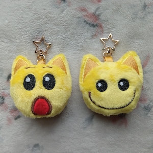 Plushie Cat AJ Emotes Keychain - Etsy