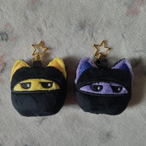 Plushie Cat AJ Emotes Keychain - Etsy