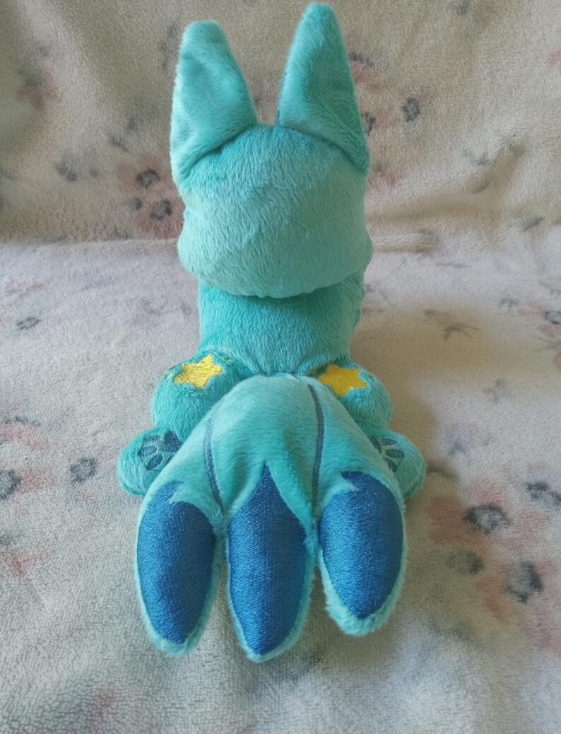 Blue and Yellow Kitsune Fox Plushie - Etsy