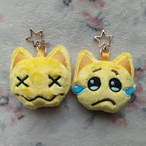 Plushie Cat AJ Emotes Keychain - Etsy