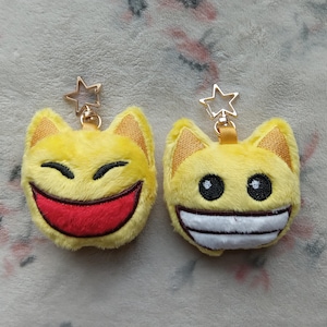 Plushie Cat AJ Emotes Keychain - Etsy