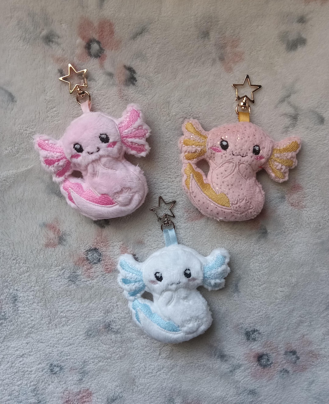 Axolotl Plush Keychain - Etsy