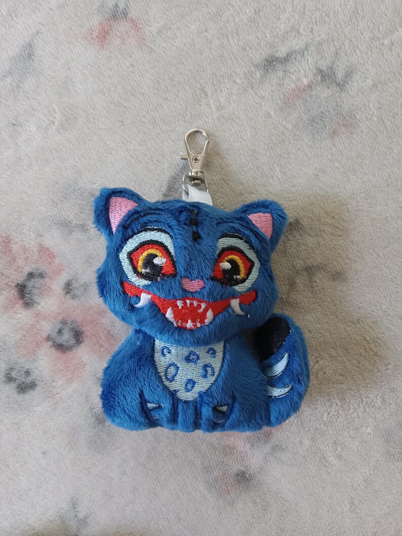 Chibi Derpy Tiger Cat Keychain Plush Charm - Etsy