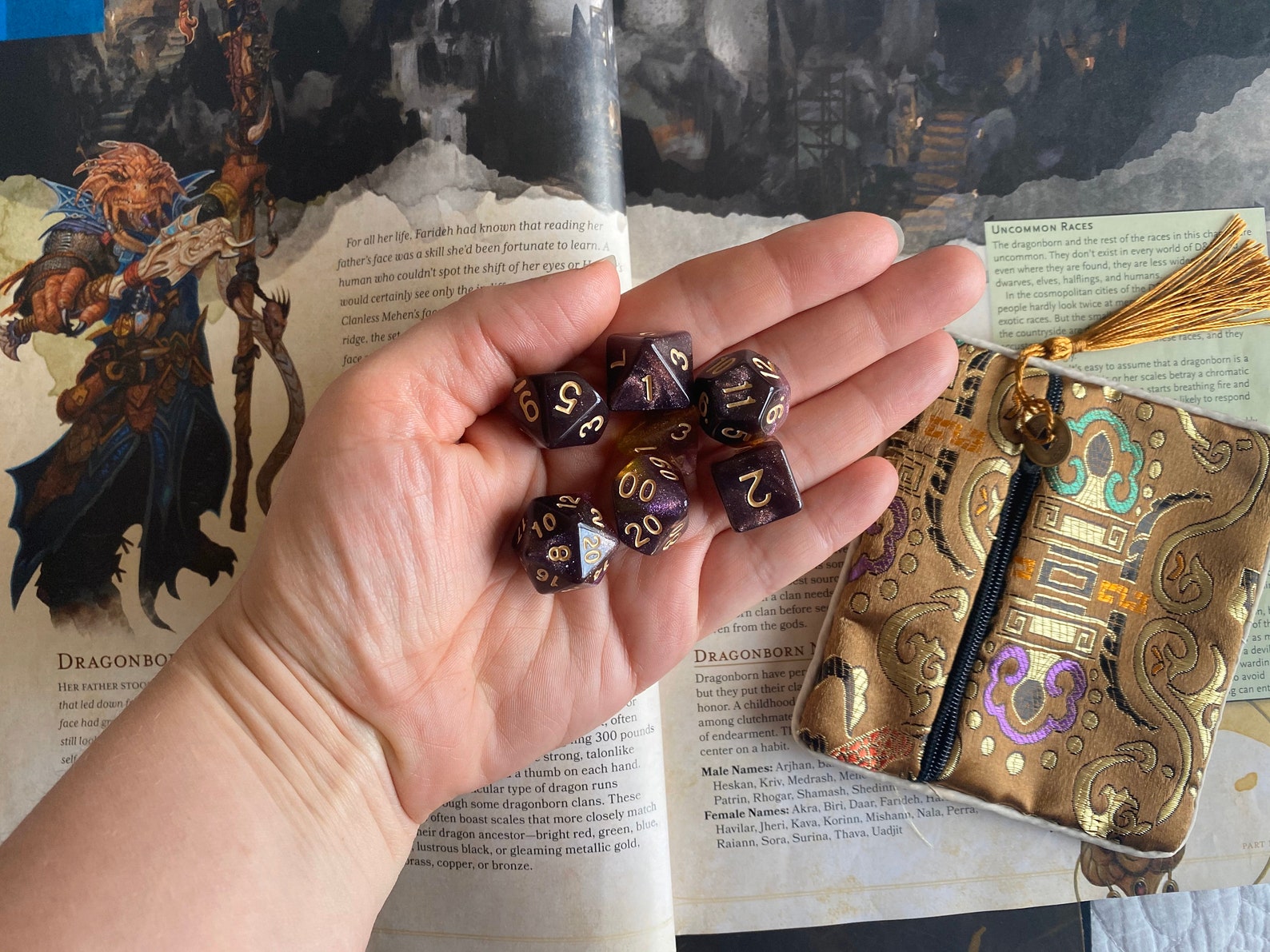 Mystic AMBER Dnd Dice Set for Dungeons and Dragons Ttrpg, Polyhedral ...