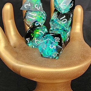 Tidal Wave Dnd Dice Set Handmade Sharp Edge for Tabletop Role Playing ...