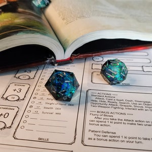 Tidal Wave Dnd Dice Set Handmade Sharp Edge for Tabletop Role Playing ...