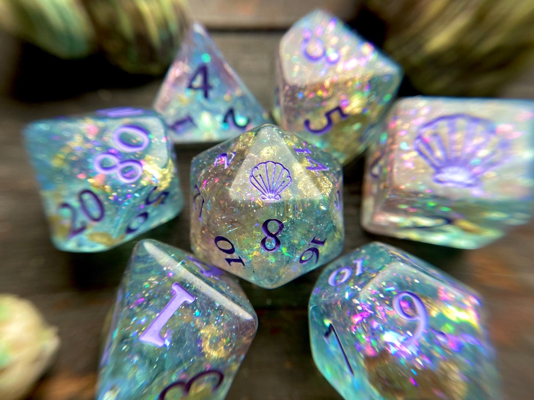 MO PEARL Dnd Dice Set, D20 Polyhedral Dice Set - Ocean Dungeons and ...