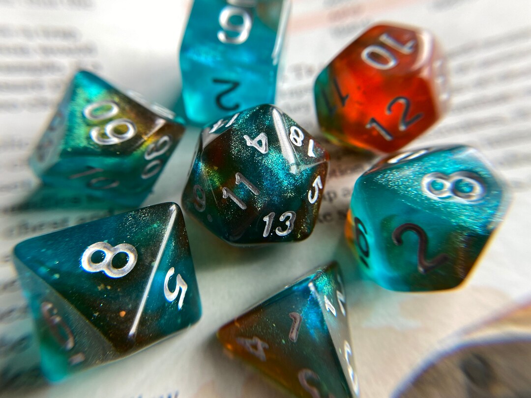 Reef Dnd Dice Set for Dungeons and Dragons D20, Polyhedral Dice Set for ...
