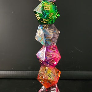 Fire Shard Handmade Sharp Edge 35mm Jumbo D20 for Pathfinder, Dungeons ...