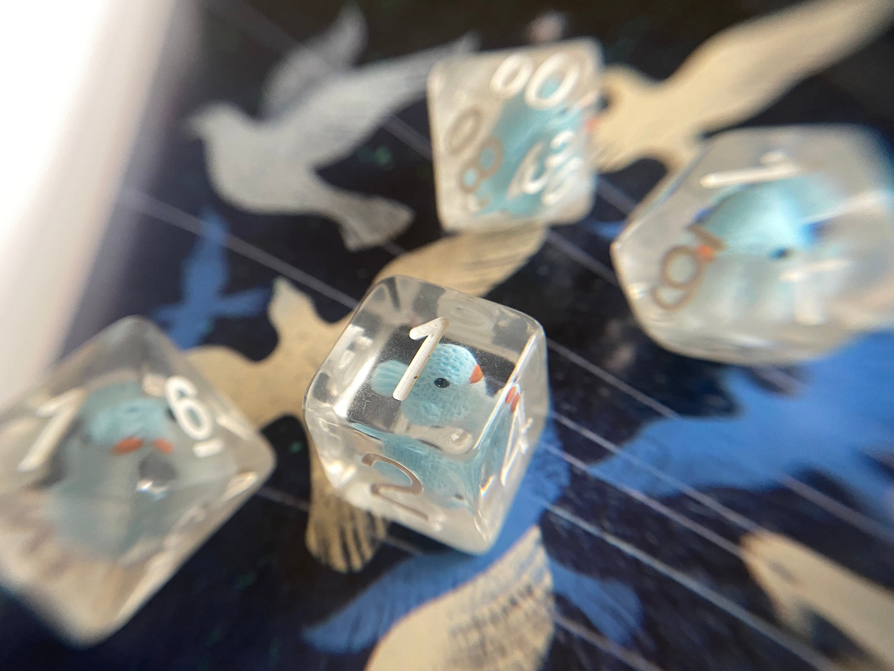 BLUE BIRD dnd DIce SEt for Dungeons and Dragons TTRpg | Etsy