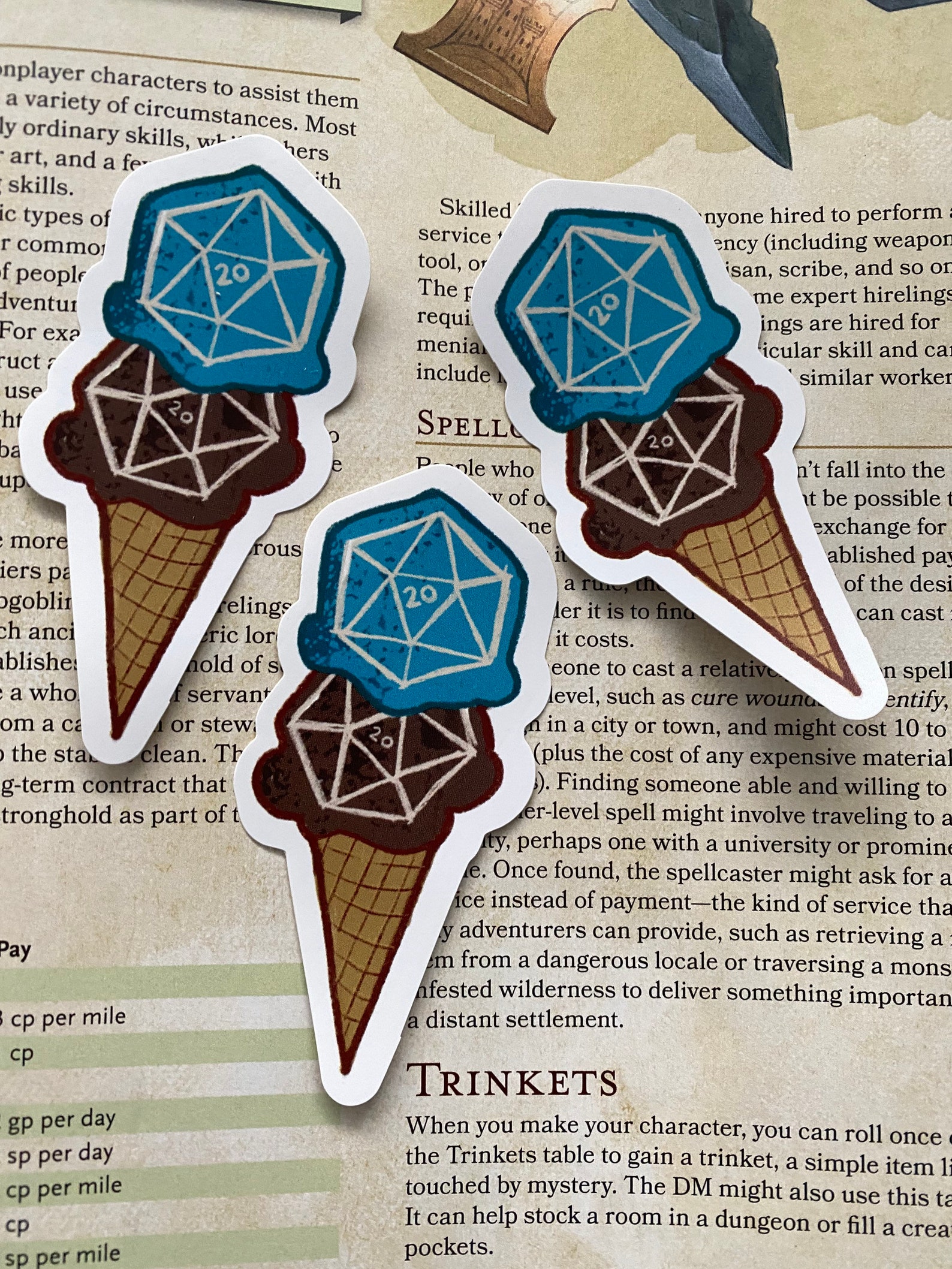D20 DND FOOD Stickers DND Dice D20 Stickers Individual or - Etsy