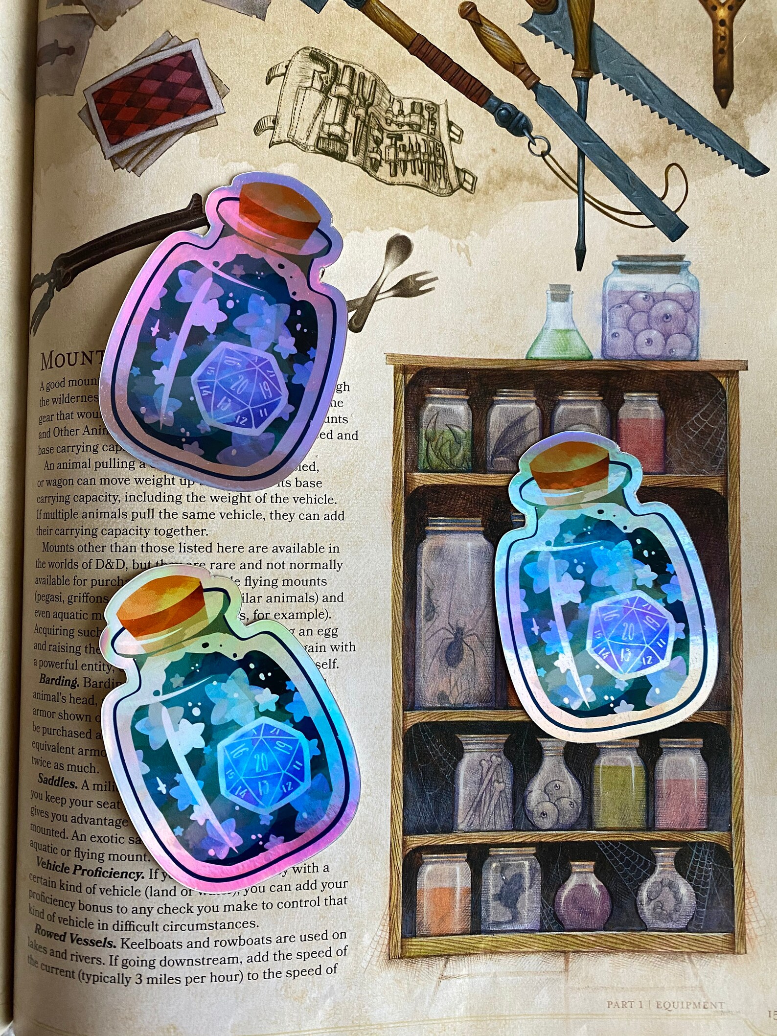 Dnd Stickers Magic Potion Vinyl Decal D20 Stickers Dice | Etsy