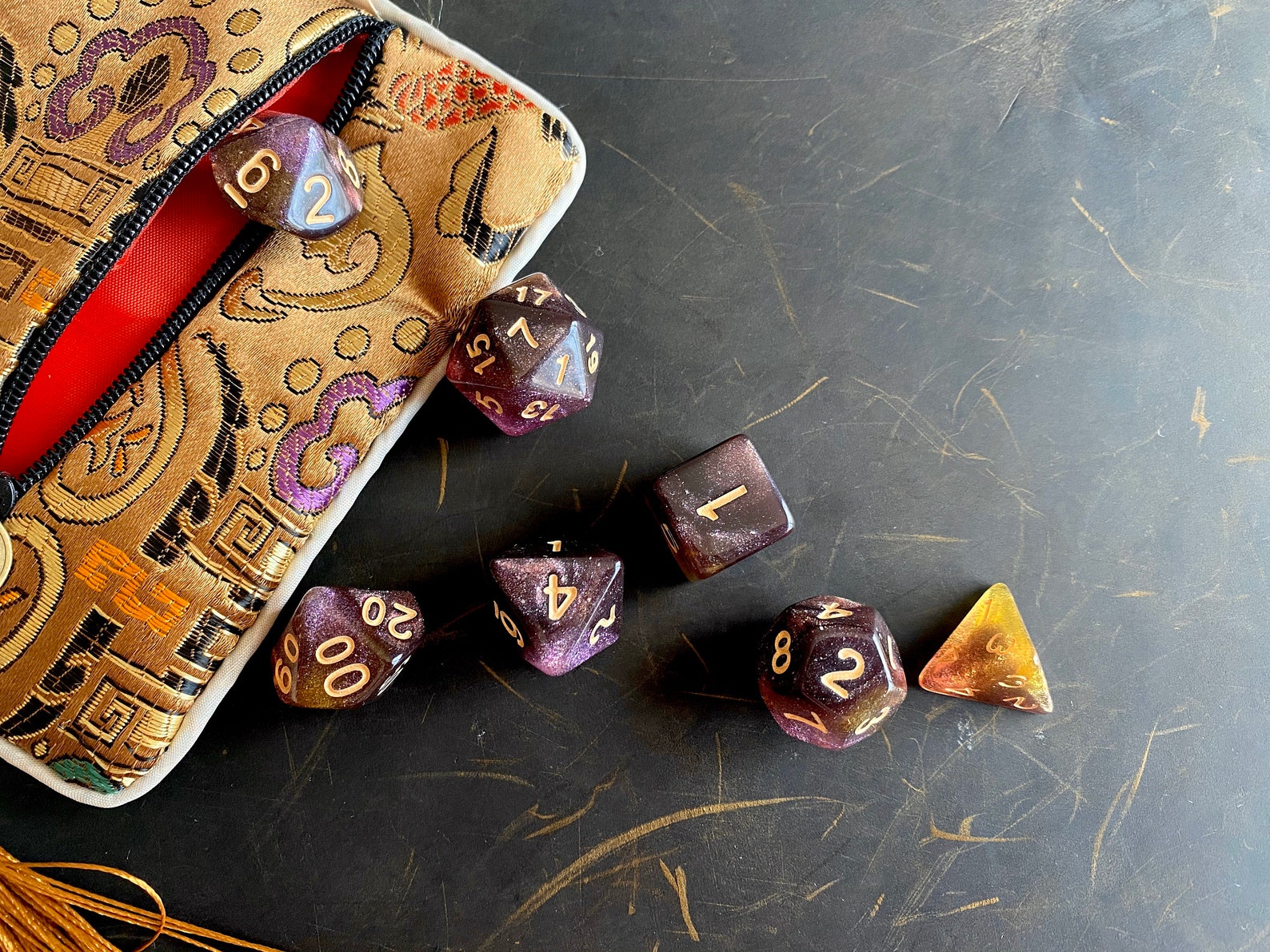 Mystic AMBER Dnd Dice Set for Dungeons and Dragons Ttrpg, Polyhedral ...